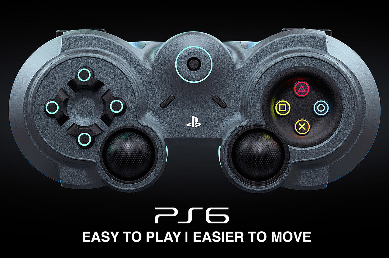 具有工业外观和复古现代控制器的Playstation 6概念设计！ - 普象网