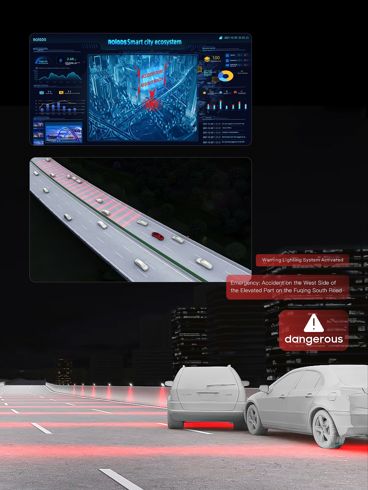 【2024年 iF设计奖】Low altitude street light road safety system - 普象网