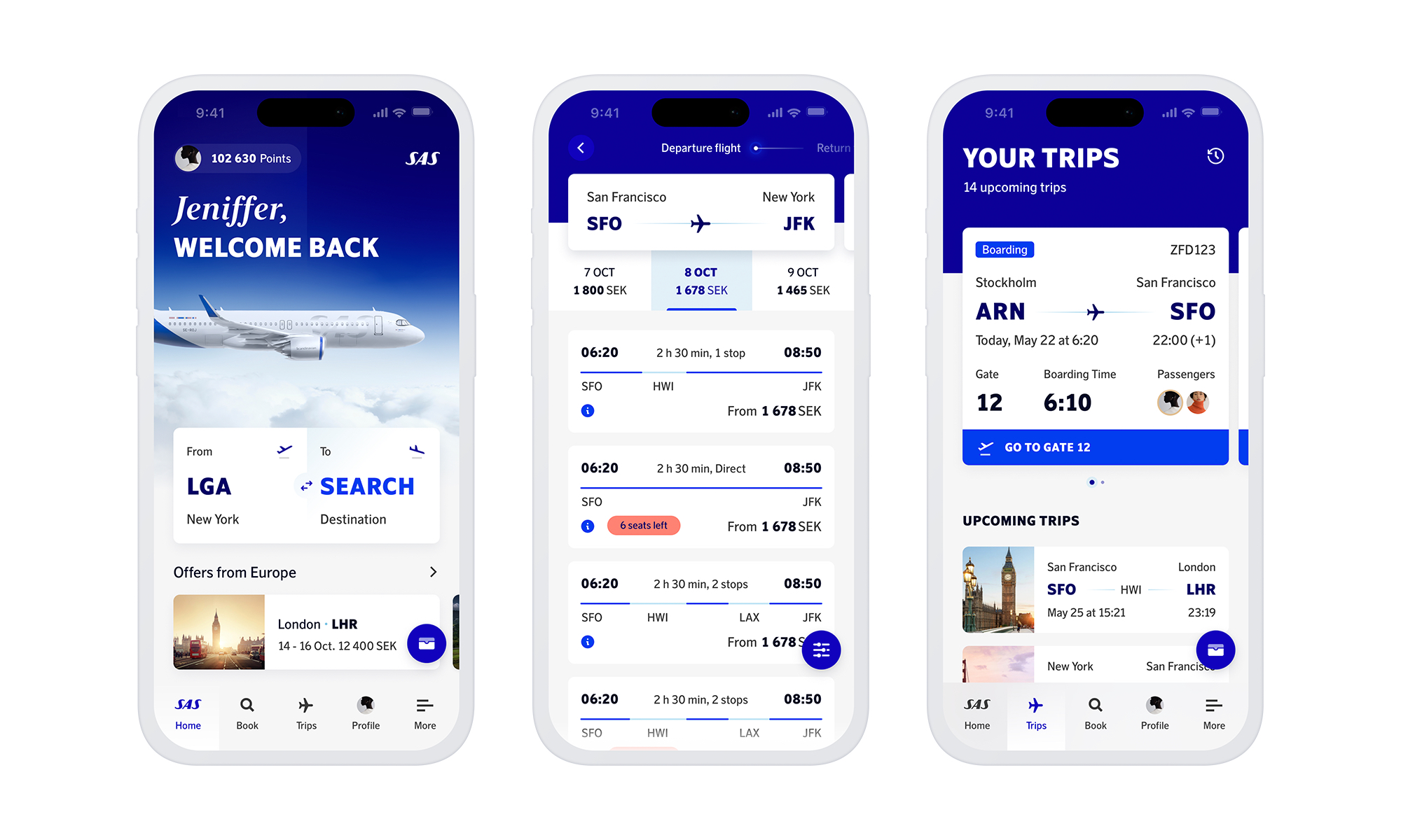 【2024年 iF金质奖】Scandinavian Airlines mobile app - 普象网
