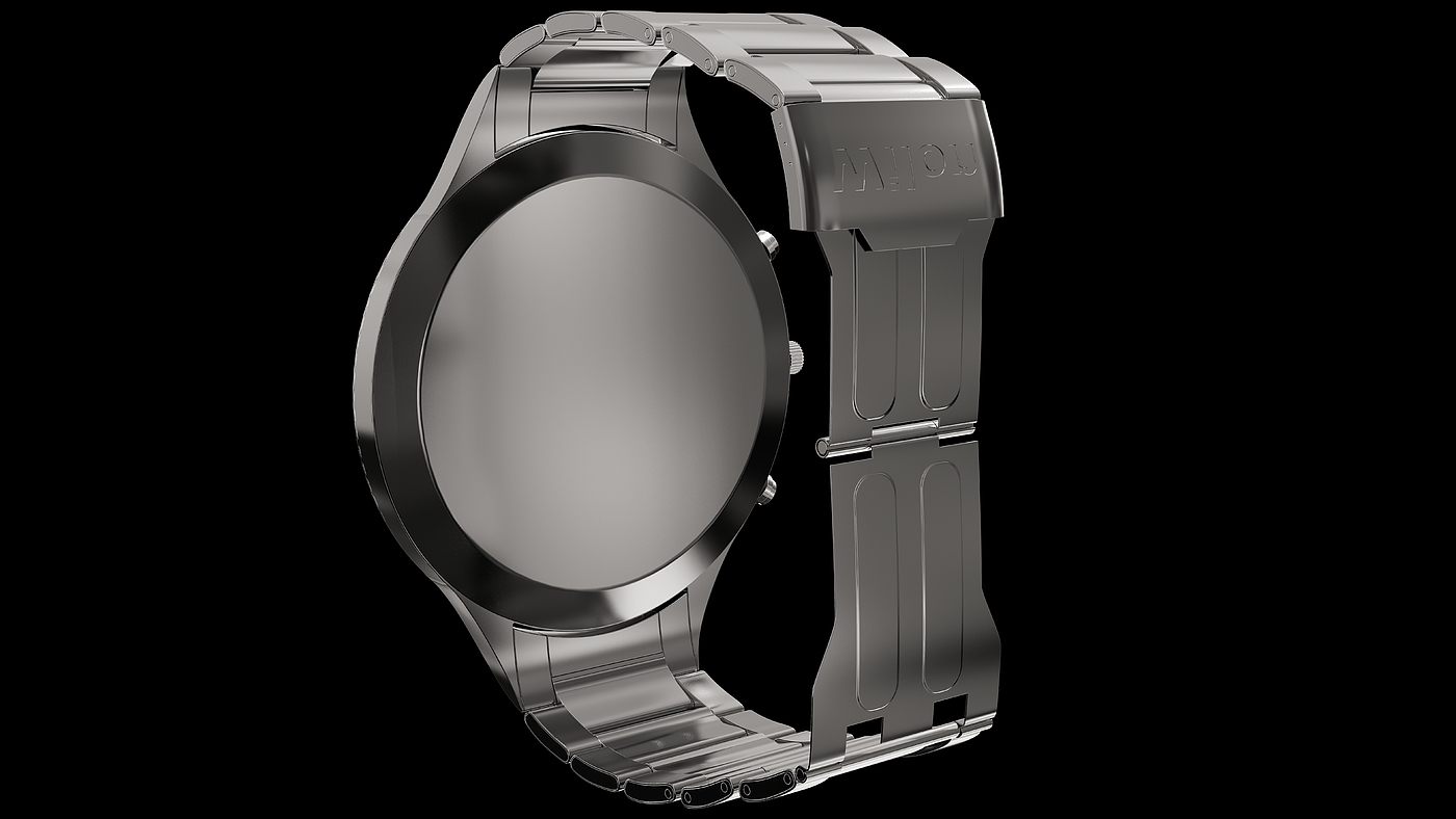 Cold industrial wind: metal mechanical watch HD rendering atlas ...