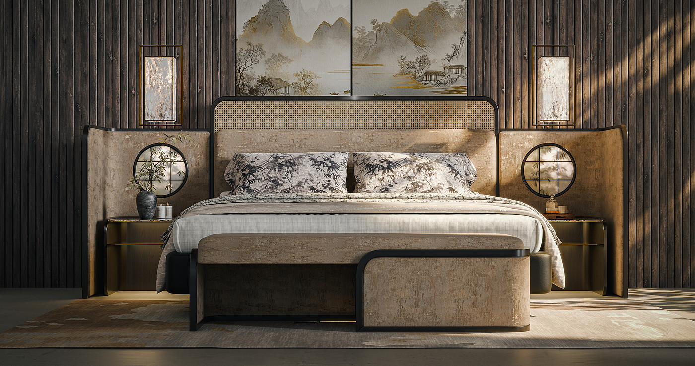 Chinese Aesthetic Bedroom Design - PUXIANG