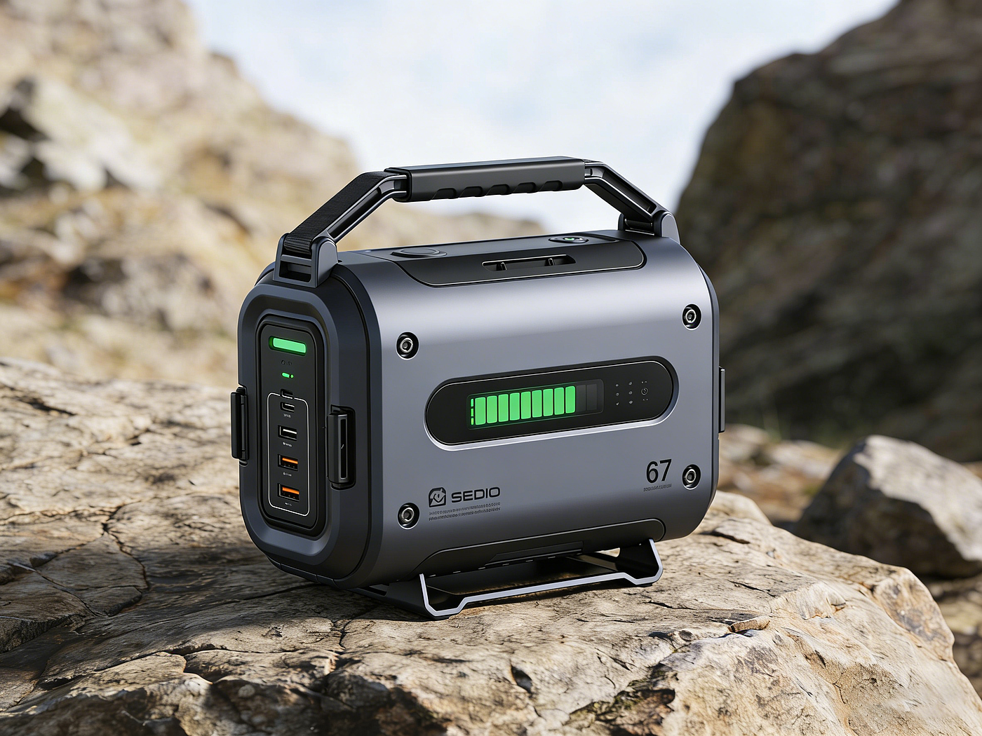 Titanium gray technology outdoor mobile power supply - PUXIANG