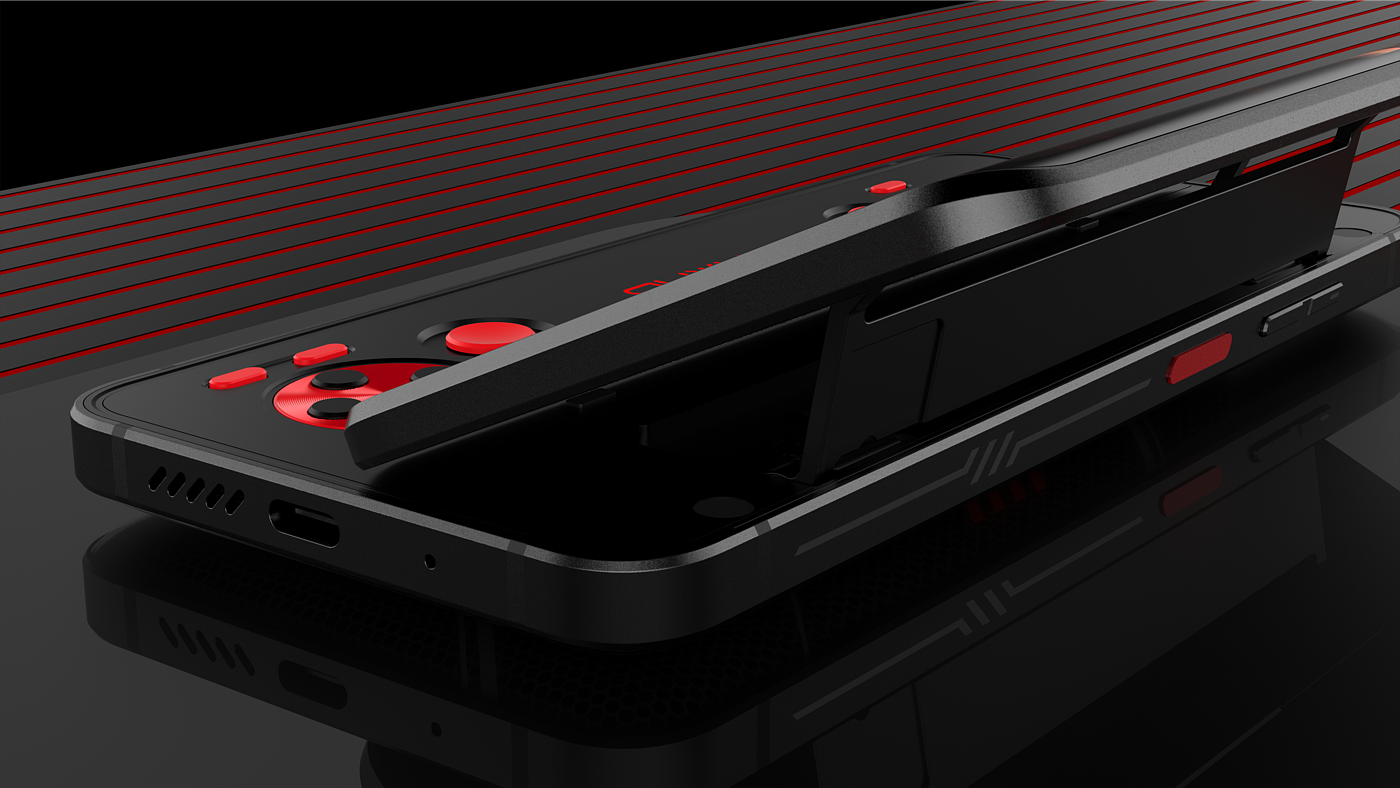 Industrial design works share "sideslip game mobile phone" sideslip ...