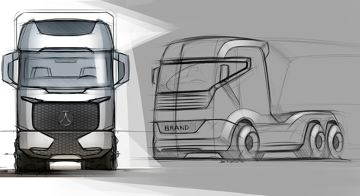 大神Berk Kaplan-----汽车手绘草稿（1） - 普象网