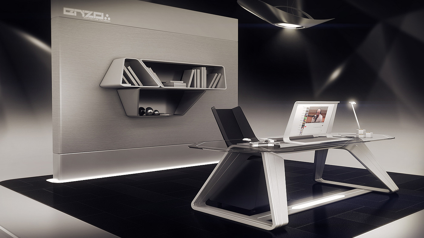 办公桌设计~我感觉办公室放这个，我会很愿意工作的~ - 普象网